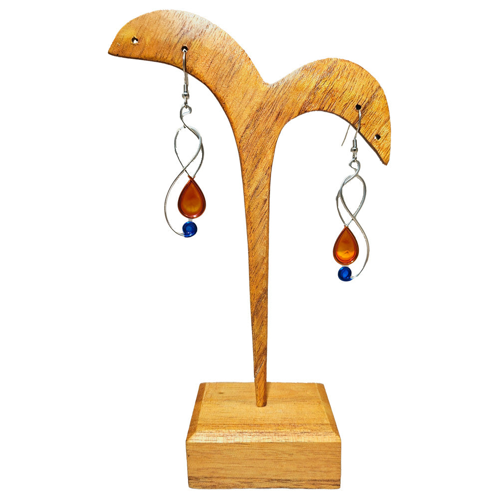 Christopher Royal Gold Tear Blue Dot Earrings – Frank Lloyd Wright ...