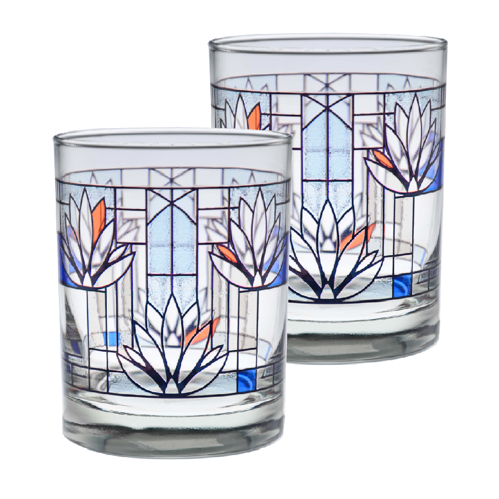 Waterlilies DOF Glasses - Set of 2 – Frank Lloyd Wright Foundation